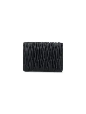 Miu Miu Matelassé Wallet - Black