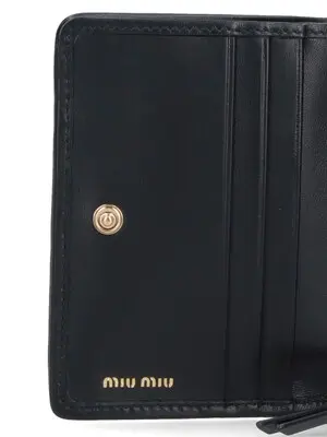 Miu Miu Matelassé Wallet - Black
