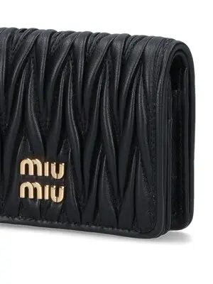 Miu Miu Matelassé Wallet - Black