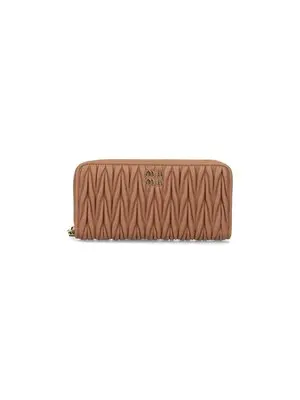 Miu Miu Matelassé Wallet - Brown