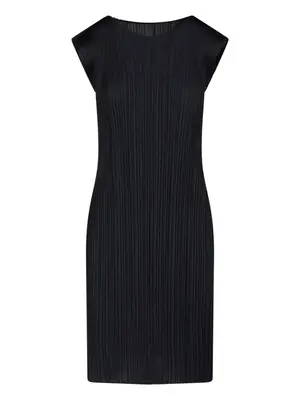 PLEATS PLEASE Pleated Midi Dress Black