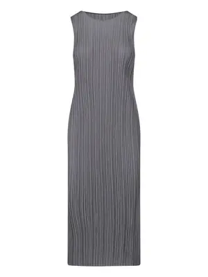 PLEATS PLEASE Pleated Midi Dress Gray