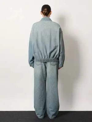 Miu Miu Denim Jacket With Embroidery - Blue