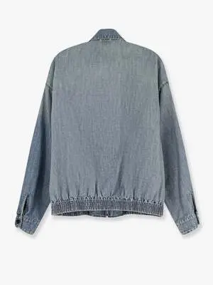 Miu Miu Denim Jacket With Embroidery - Blue