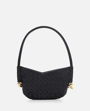Bottega Veneta Mini Solstice Hobo Shoulder Bag - Black
