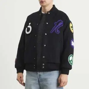 NOMARHYTHM TEXTILE X Needles Patch Varsity Jacket