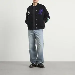 NOMARHYTHM TEXTILE X Needles Patch Varsity Jacket