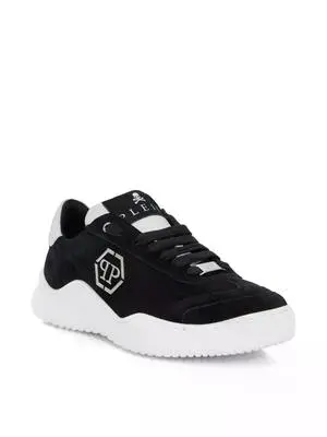 Philipp Plein Hexagon Logo Suede Sneakers