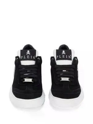 Philipp Plein Hexagon Logo Suede Sneakers