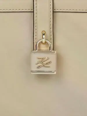 Karl Lagerfeld Padlock-detail Crossbody Bag - Neutrals