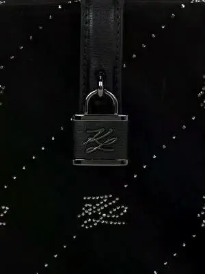 Karl Lagerfeld K/autograph Padlock Rhinestone Trunk Bag