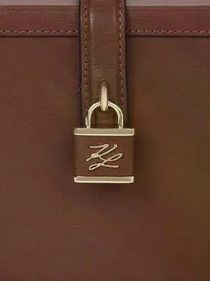 Karl Lagerfeld Padlock-detail Trunk Bag - Brown