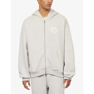THE COUTURE CLUB Monogram Emblem Relaxed-fit Cotton-blend Hoodie