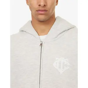 THE COUTURE CLUB Monogram Emblem Relaxed-fit Cotton-blend Hoodie