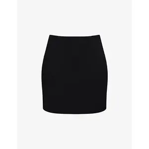House Of Cb Tailored Stretch-woven Mini Skirt - Black