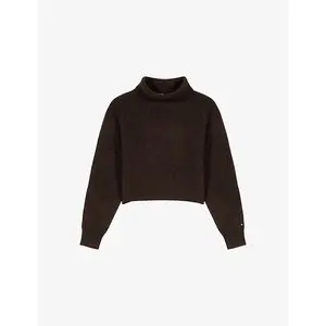 Maje Ribbed Roll-neck Stretch-knit Jumper