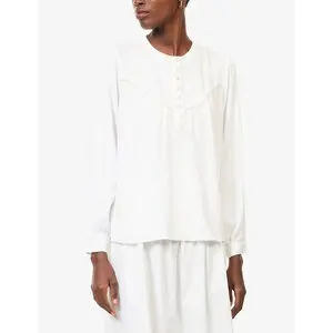 Rails Sunna Puffed-shoulders Woven Blouse - Birch