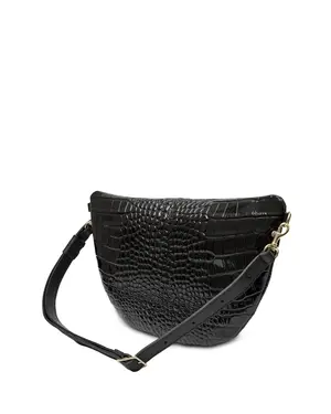 Clare V. Grande Small Croco Embossed Leather Fanny Pack