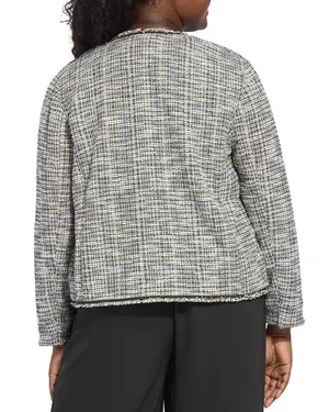 Lyssé Charlotte Collarless Tweed Jacket