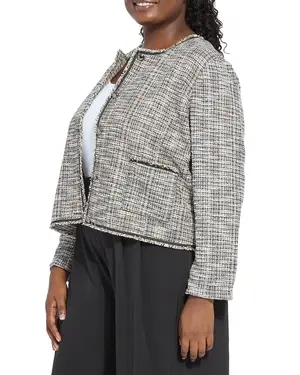 Lyssé Charlotte Collarless Tweed Jacket