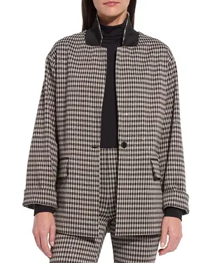 Lyssé Metallic Checked Blazer