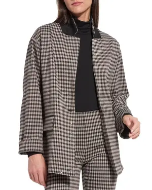 Lyssé Metallic Checked Blazer