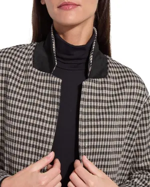Lyssé Metallic Checked Blazer