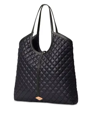 Mz Wallace Astor Large Quilted Tote Bag - Black/black