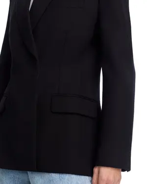 ANINE BING Aretha Peak Lapel Blazer - Black