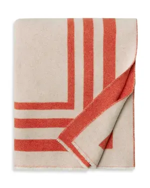 PRATESI Pratest Tre Righe Cashmere Blend Throw, 50 X 70 - Orange