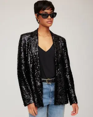 Fifteen Twenty Loretta Sequined Blazer