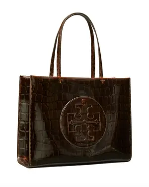 Tory Burch Ella Croc Embossed Small Tote