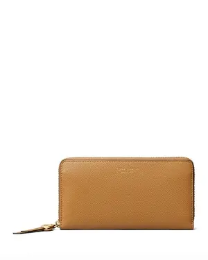Tory Burch Romy Leather Zip Continental Wallet - Tiramisu