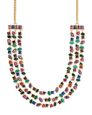 Kendra Scott Isabelle Mixed Stone Statement Necklace - Multi/gold