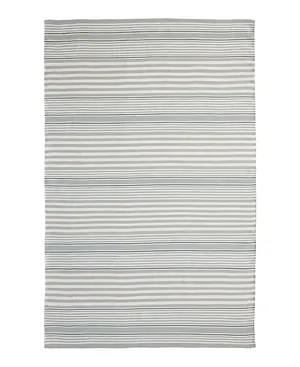 DASH & ALBERT Dash Albert Annie Selke Rugby Stripe Indoor/outdoor Rdb177 Runner, 2'6x8'0 - Light/blue