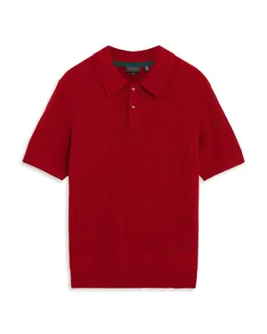 Ted Baker London Caelum Herringbone Polo Shirt - Red