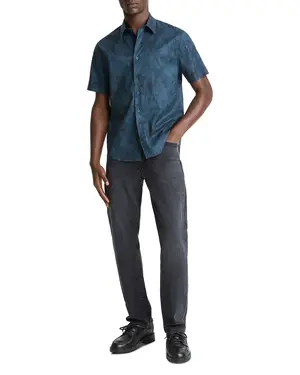 Vince Dye Camo French Placket Classic Fit Button Down Shirt