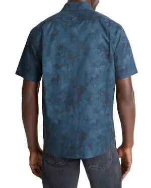 Vince Dye Camo French Placket Classic Fit Button Down Shirt