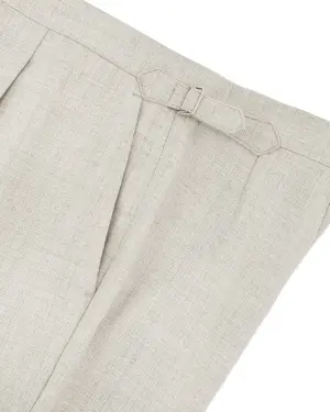 REISS Textured Side Adjuster Trousers - Soft Grey