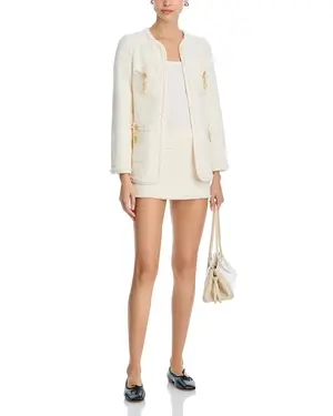 LoveShackFancy Adrina Frayed Edge Jacket