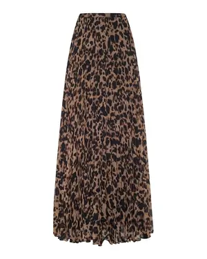 L'Agence Torin Pleated Maxi Skirt