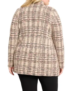 NIC+ZOE Stitchy Plaid Knit Blazer