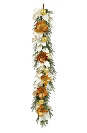 MARK ROBERTS Magnolia Pine Balls Garland - Gold