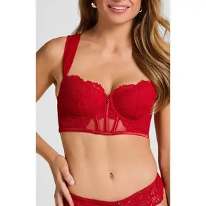 Hunkemoller Whitney Padded Underwire Bustier - Chili Pepper