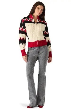 Steve Madden Averia Zip Sweater Jacket