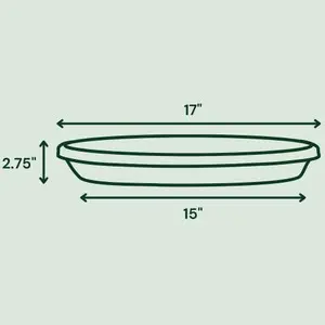 BLOEM Terra 17 Inch Resin Saucer
