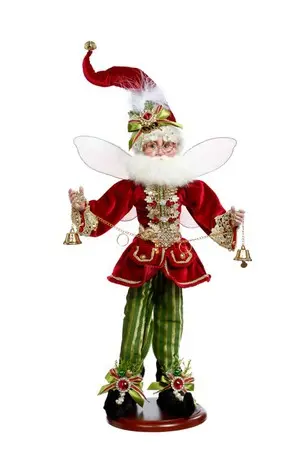 MARK ROBERTS 5 Golden Rings Fairy On Base - Red