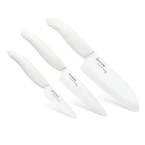 KYOCERA Advanced Ceramics 3 Piece Revolution Series Knife Set - White