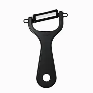 KYOCERA Advanced Ceramic Soft Grip Double Edge Blade Soft Grip Peeler - Black