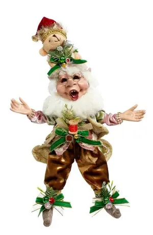 MARK ROBERTS Teddy Bear Elf - Rust/copper